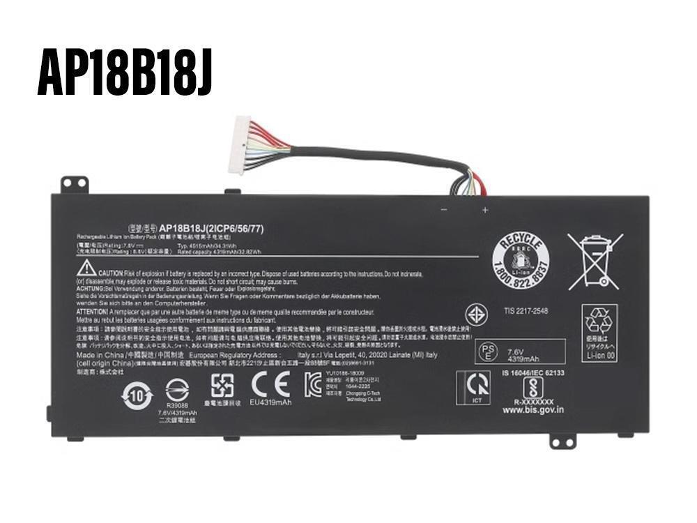 ONLINE SHOP 7.6V 4515mAh/34.31WH AP18B18J battery Acer Aspire 3 A314-32 ...